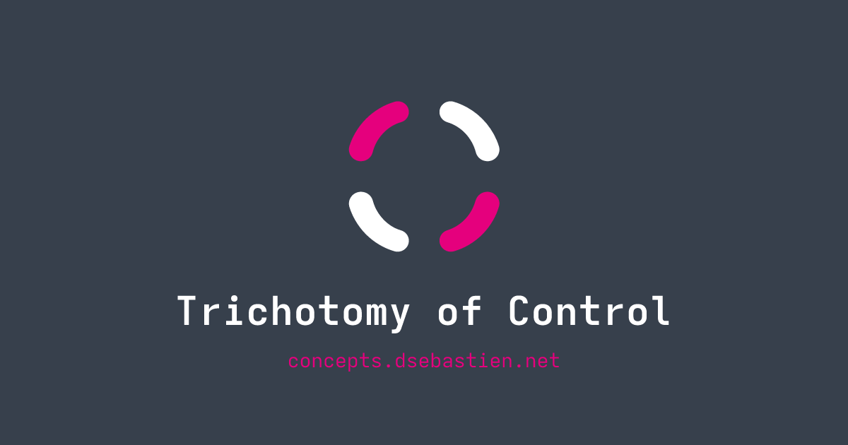 Trichotomy of Control - Concepts